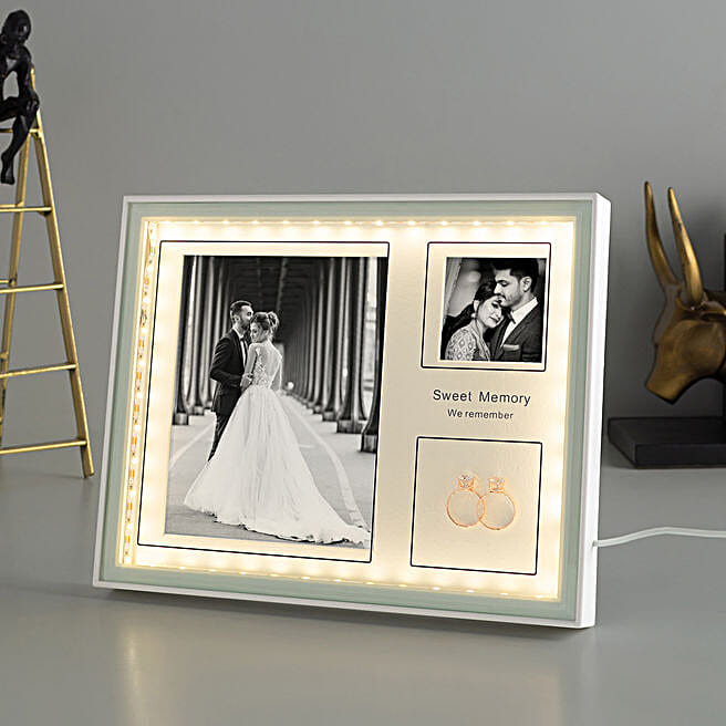 Buy/Send Personalised 2 In 1 LED Table Top Photo Frame Online- FNP
