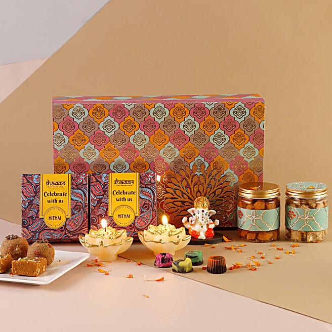 Buy/Send Shakkar Diwali Bliss Trunk Box Hamper Online- FNP