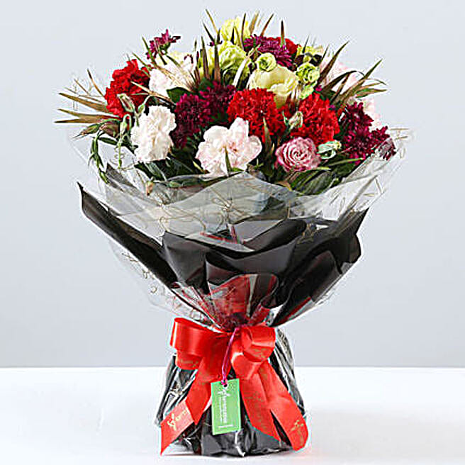 Buy/Send Classy Mixed Flowers Bouquet Online- FNP