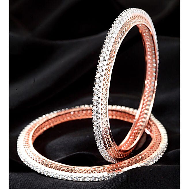 Buy/Send PANASH American Diamond Bangles Online- FNP