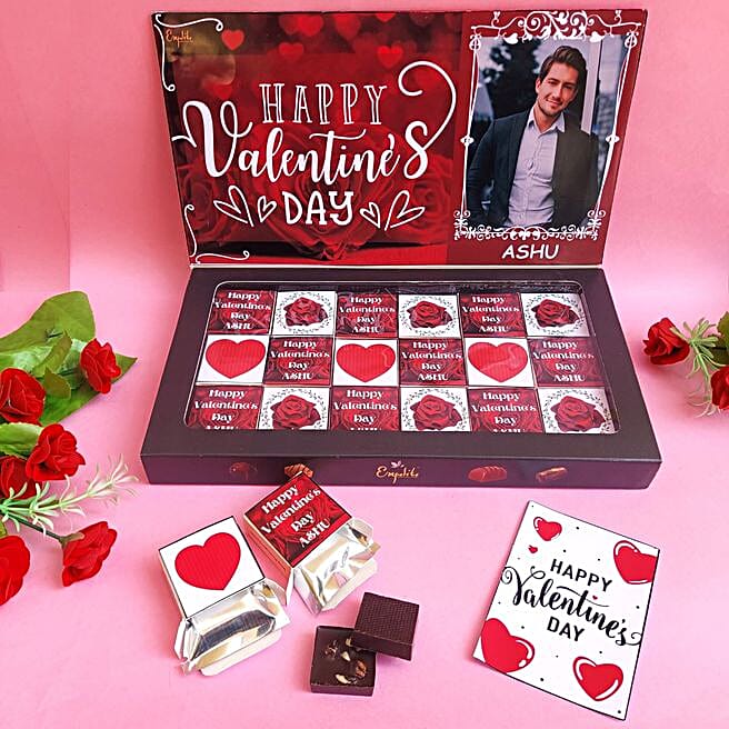 Buy/Send Personalised Valentine's Wishes Chocolate Box Online- FNP