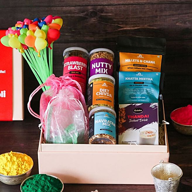 Buy/Send Omay Foods Variety Treats Holi Gift Boxes Online- FNP