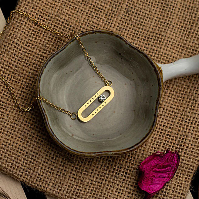 Buy/Send Personalised Double Name Forever Necklace Online- FNP