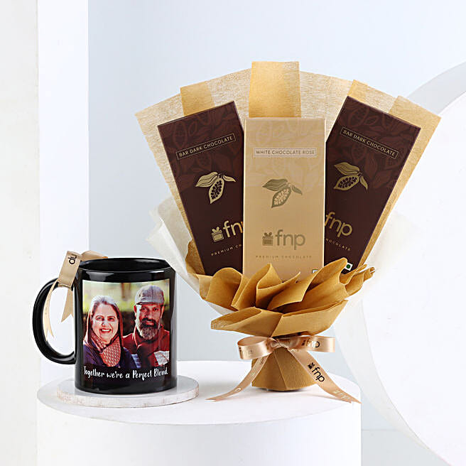 Buy/Send Gourmet Dark Chocolate & Personalised Mug Combo Online- FNP