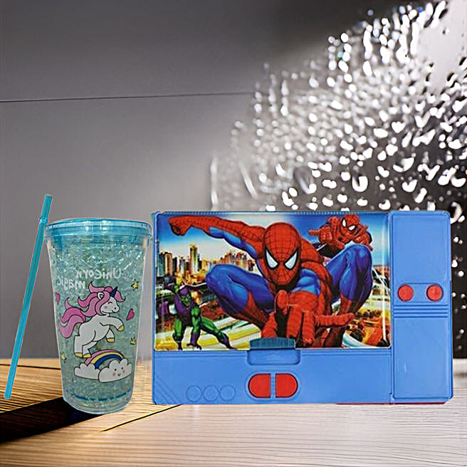 Buy/Send Sipper Tumbler Bottle & Gadget Pencil Box Online- FNP