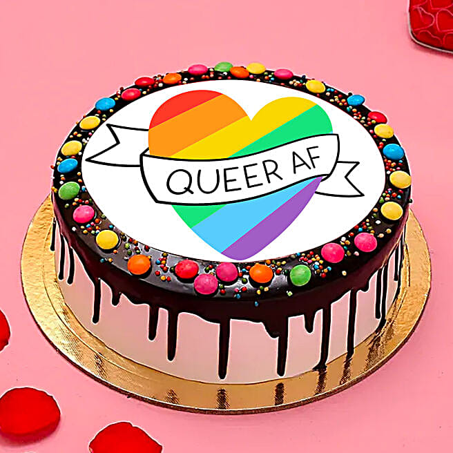 Buy/Send Rainbow Pride Black Forest Cake Online- FNP