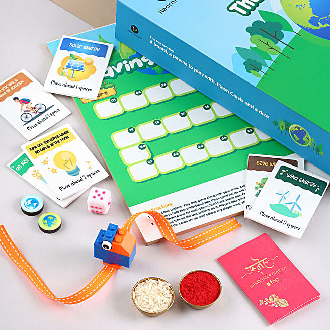 Buy/Send Lego Bird Rakhi & Board Game Gift Set Online- FNP