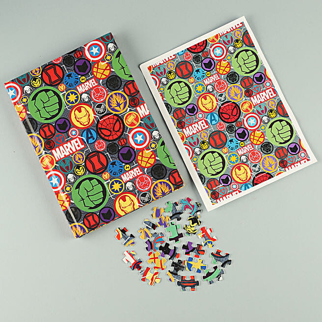 Buy/Send Marvel Puzzle and Notebook Combo Online- FNP