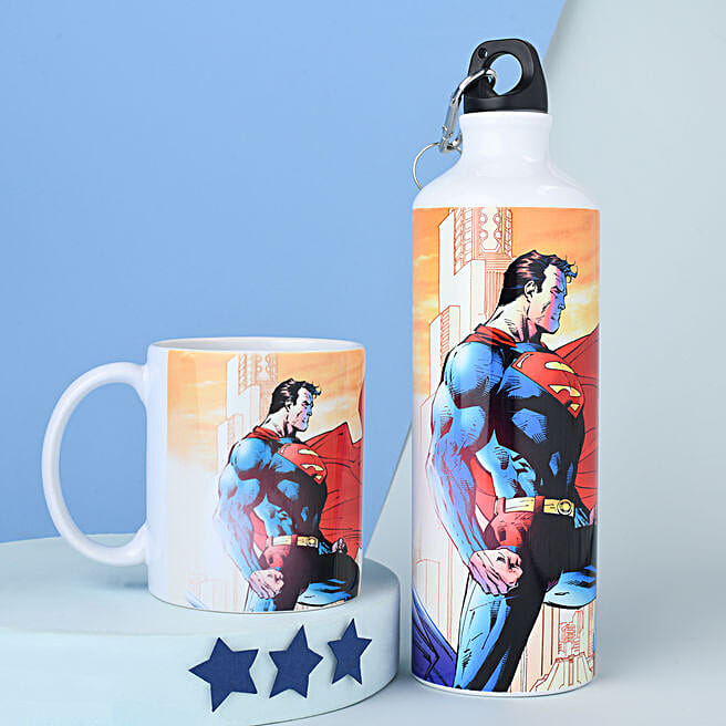 Buy/Send Superman sipper and Mug Combo Online- FNP