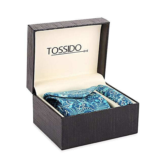 Buy/Send Floral Print Men Tie Set Online- FNP