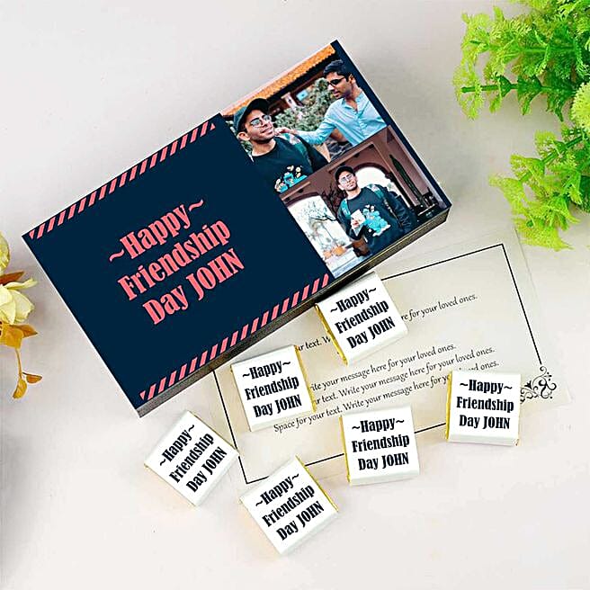 Buy/Send Friendship Day Wishes Personalised Chocolate Box Online- FNP