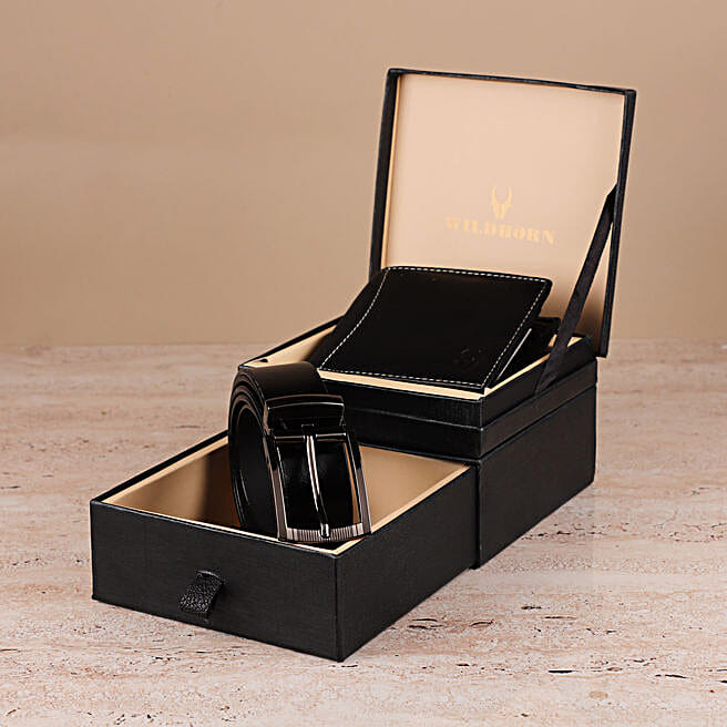 Buy/Send Timeless Wallet & Belt Gift Box Online- FNP