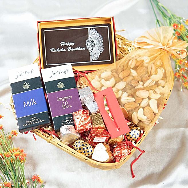 Buy/Send Mini Chocolate Gift Hamper with Rakhi Online- FNP