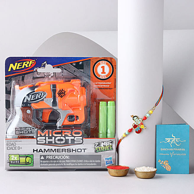 Buy/Send Sneh Bal Krishna Rakhi N Nerf Blaster Online- FNP