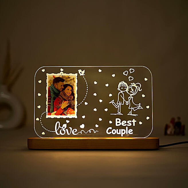 Buy/Send Personalised Best Couple Led Table Top Online- FNP