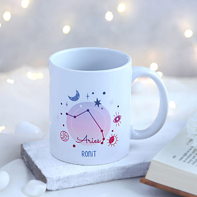 Buy/Send Aries Zodiac Sign Personalised Mug Online- FNP