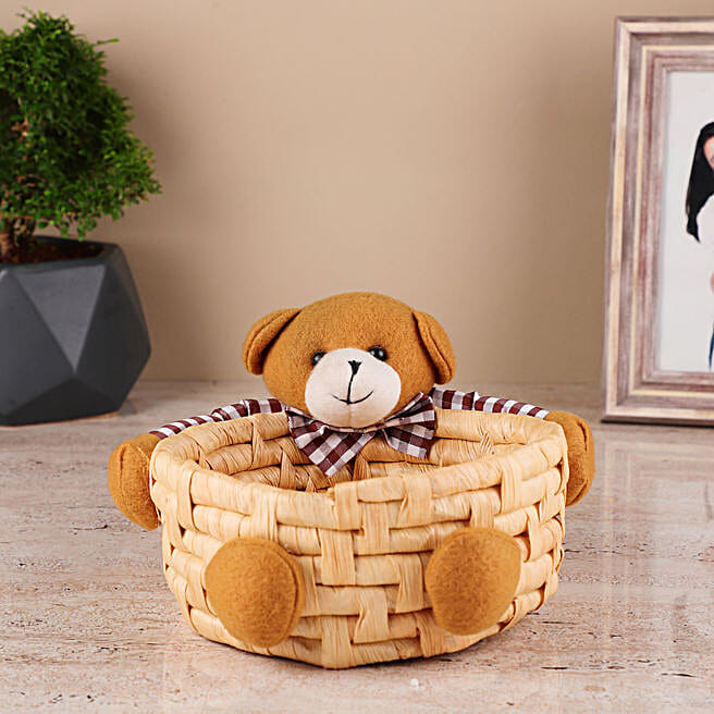 Buy/Send Cute Teddy Cane Gift Basket Online- FNP