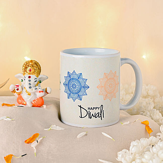 Buy/Send Happy Diwali Mug & Blessings Bundle Online- FNP