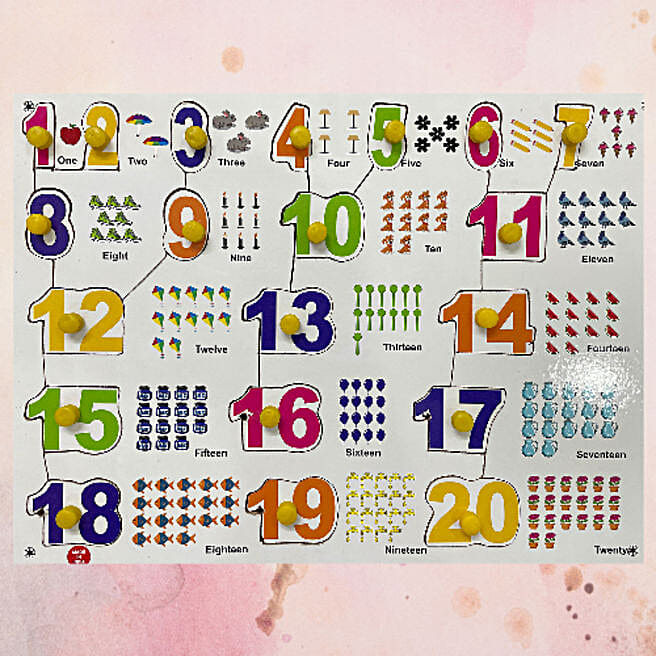 Buy/Send Wooden Number Counting Tray Online- FNP