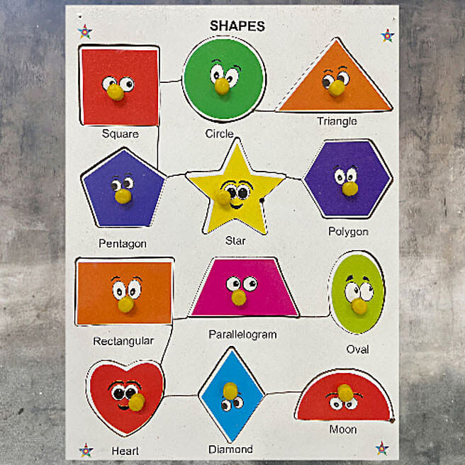Buy/Send Colourful Shapes Learning Tray With Knobs Online- FNP