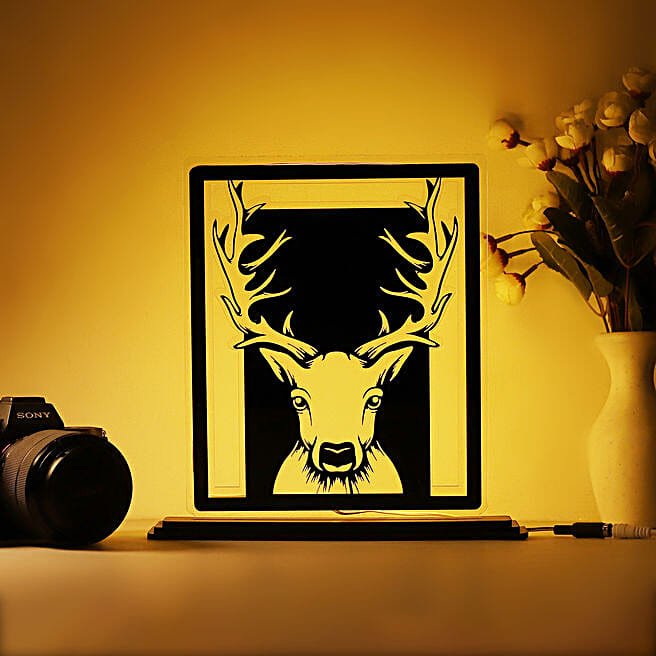 Buy/Send Elegant Deer Head LED Tabletop Online- FNP