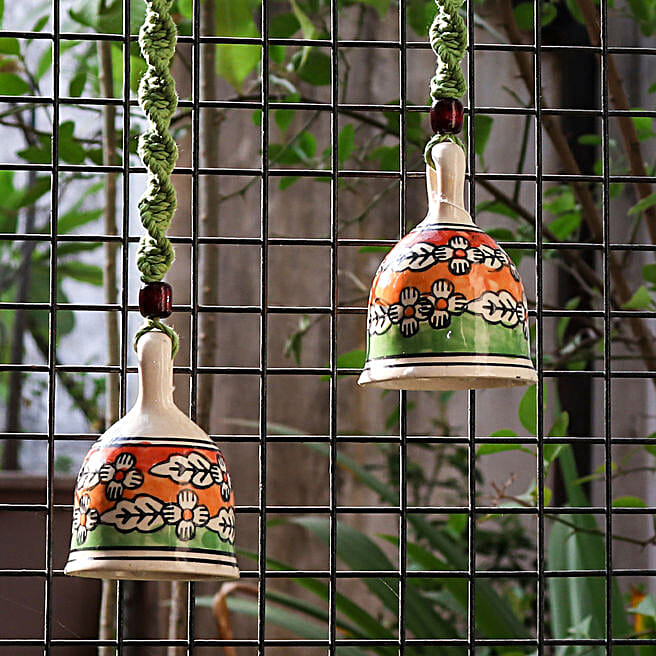 Buy/Send Bohemian Style Macrame Hanging Bells Online- FNP