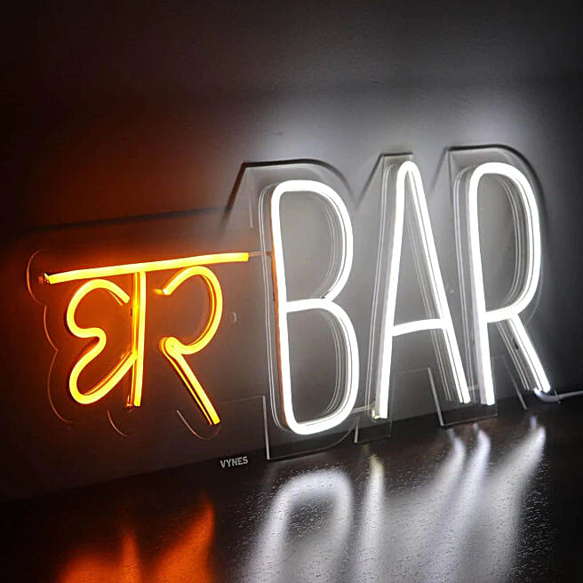 Buy/Send Ghar Bar Quirky Neon Sign Online- FNP