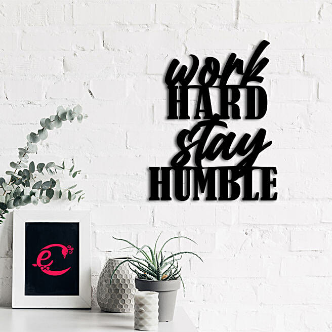 Buy/Send Work Hard Stay Humble Positive Vibes Wall Art Online- FNP
