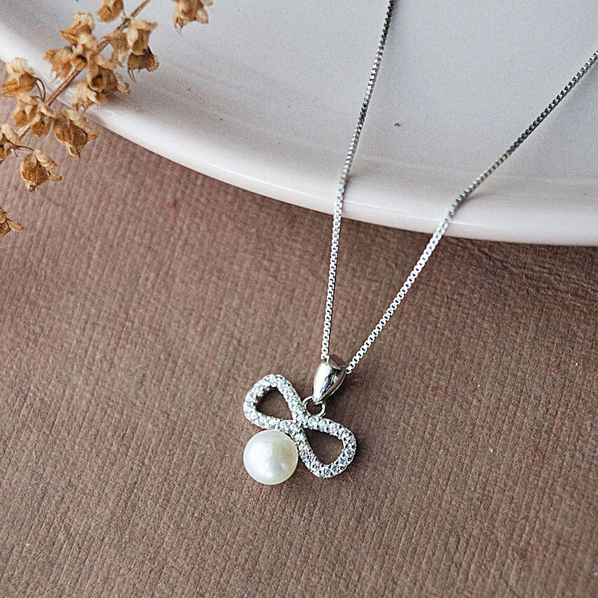Buy Send Manash Infinity Bow Necklace Online Fnp