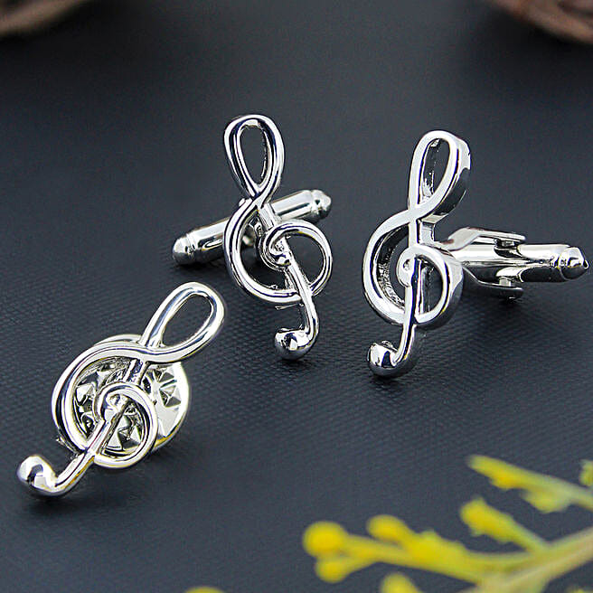 Buy/Send Peluche Musical Note Cufflink & Lapel Pin Online- FNP