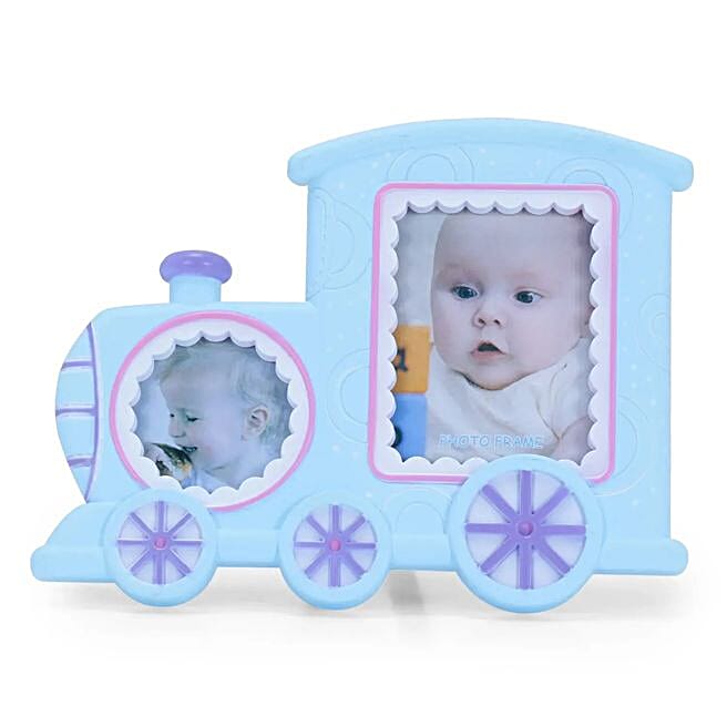 Buy/Send Train Photo Frame- Blue Online- FNP