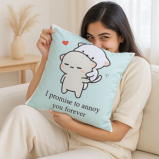 Buy/Send Promise To Annoy You Cute Cushion Online- FNP