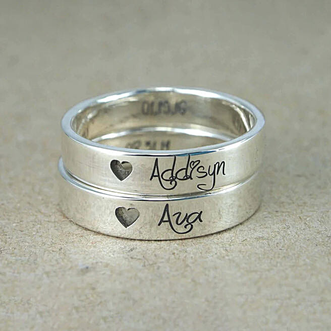 Buy/Send Personalised Love Promise Couple Ring Set Online- FNP