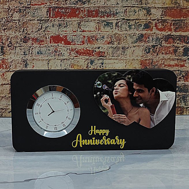 Buy/Send Forever Together Personalised Wooden Tabletop Clock Online- FNP