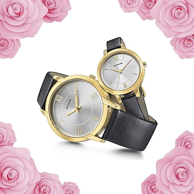 Buy/Send Sonata Elegance Personified Couple Watch Set Online- FNP