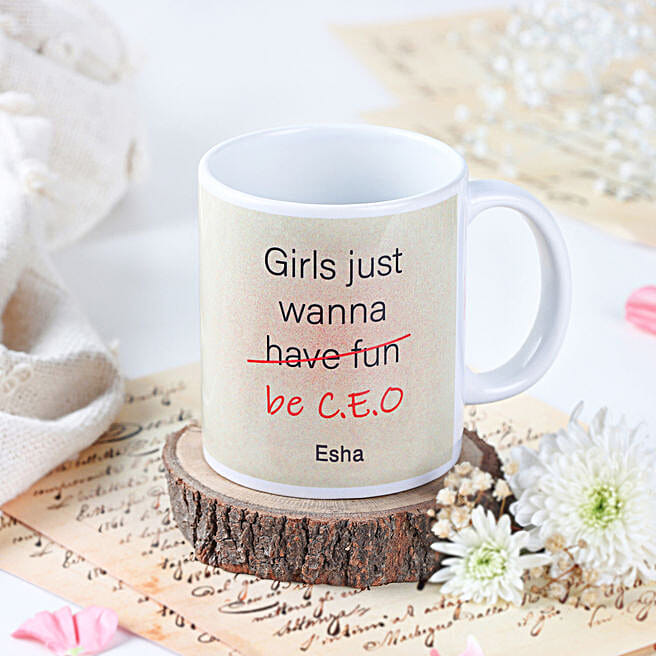 Buy/Send Personalised Boss Woman Mug Online- FNP