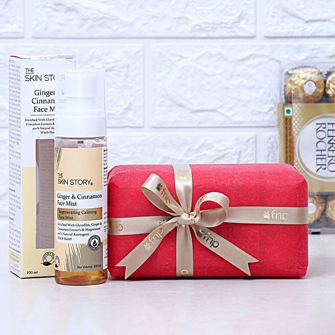 Buy/Send Ferrero Rochers & Face Mist Combo Online- FNP