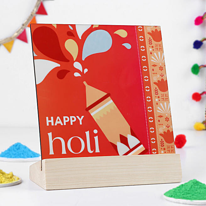 Buy/Send Cheerful Holi Tabletop Frame Online- FNP