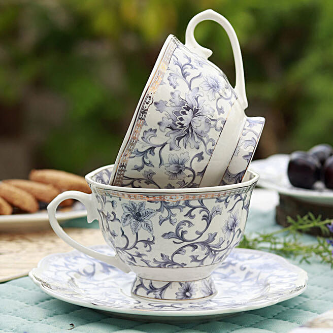 Buy/Send Regal Flowers Vintage Tea Cup Set Online- FNP