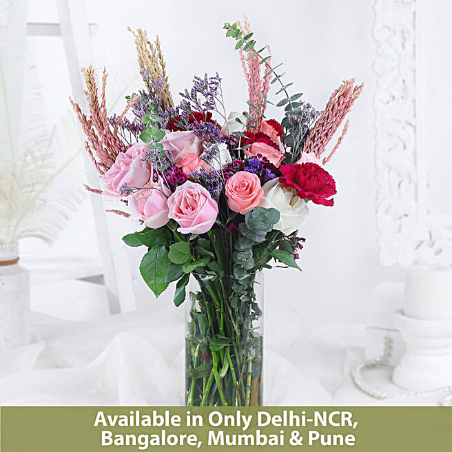 Buy/Send Blushing Rose Bliss Arrangement Online- FNP