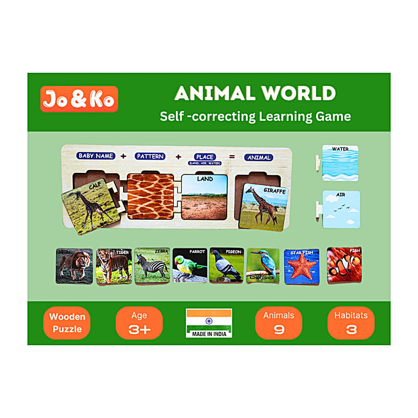 Buy/Send Animal World Self-Correcting Activity Game Online- FNP