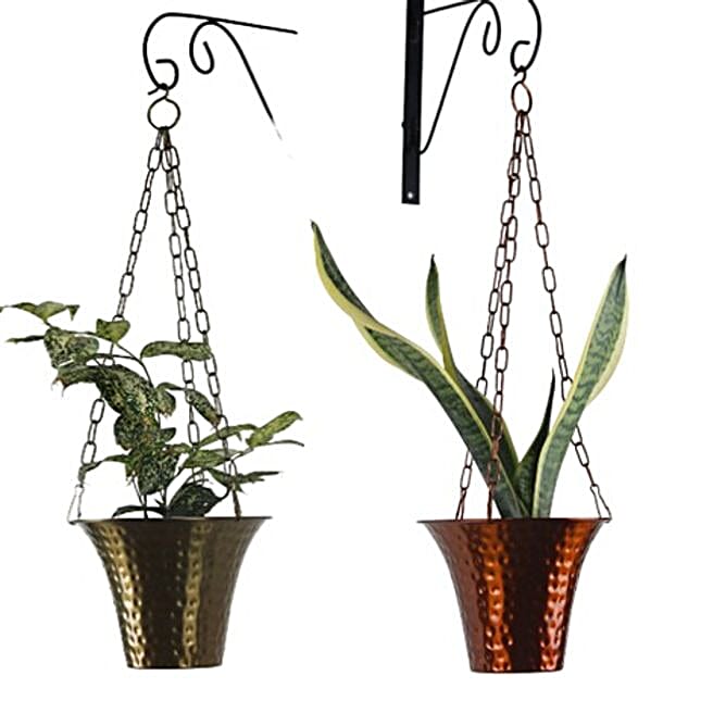 Buy/Send Hammered Design Hanging Pot Set Online- FNP