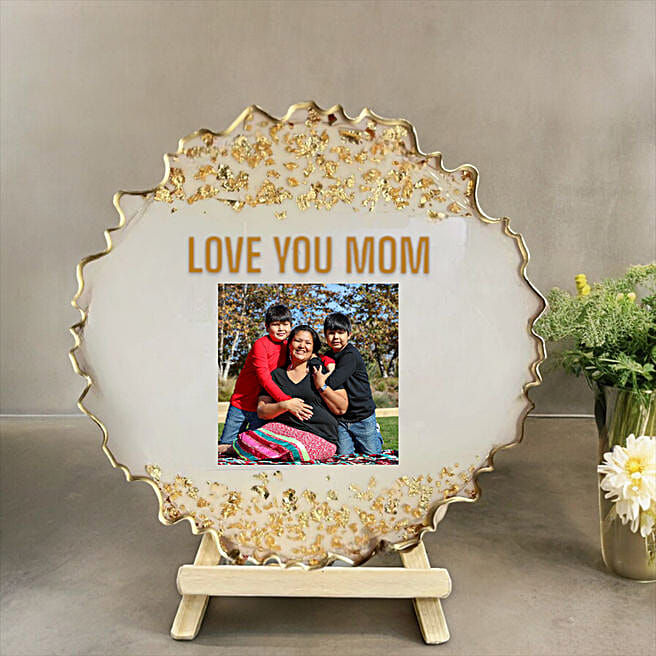Buy/Send Personalised Golden Resin Frame Online- FNP