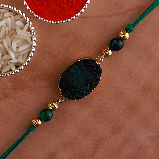Buy/Send Emerald Harmony Agate Rakhi Online- FNP