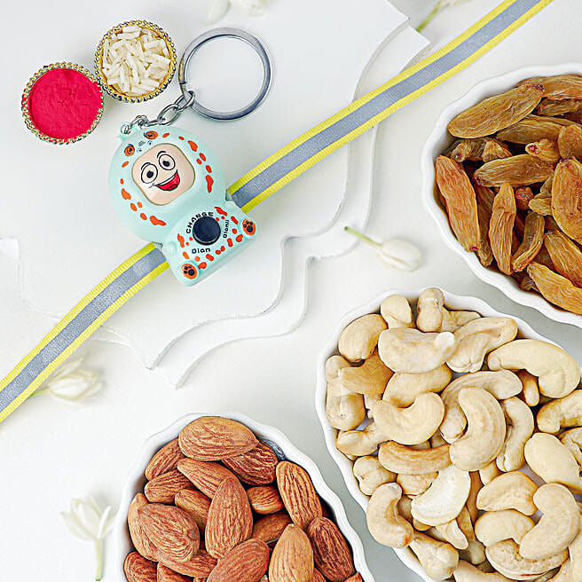 Buy/Send Emoji Switch Hero Rakhi For Kids With Dry Fruits Online- FNP