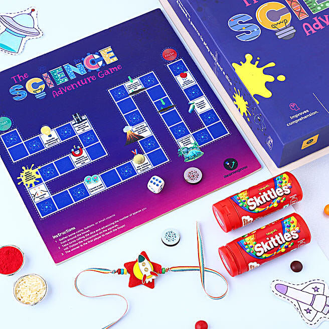 Buy/Send Rocket Rakhi & Science Board Game Joyous Combo Online- FNP