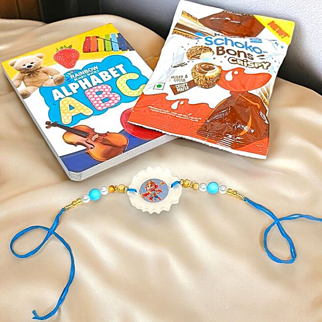 Buy/Send Lord Hanuman's Power Rakhi & ABC Learning Set Online- FNP
