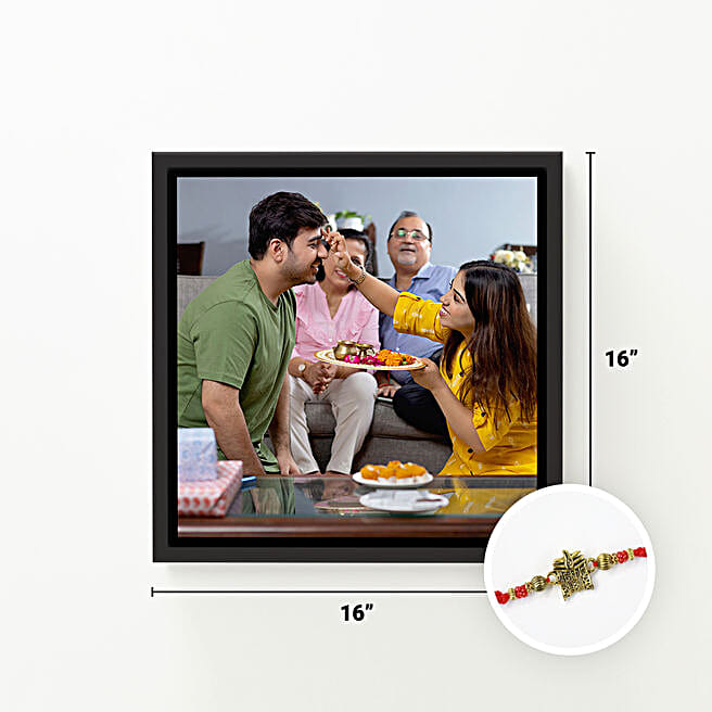Buy/Send Mahakaal Shiva Rakhi & Personalised Premium Photo Frame Online ...