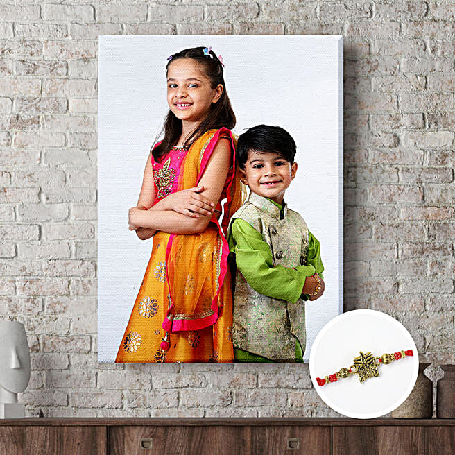 Buy/Send Mahakaal Shiva Rakhi & Personalised Grand Photo Frame Online- FNP