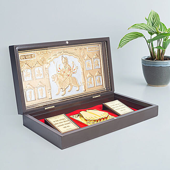 Buy/Send 24Kt Ambey Maa Pooja Box Online- FNP